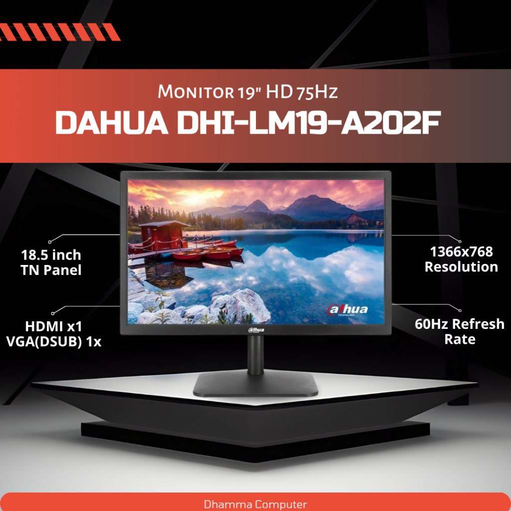 Jual Monitor Dahua 19" Inch DHI-LM19-A202F HD TN HDMI VGA 600Hz Monitor ...