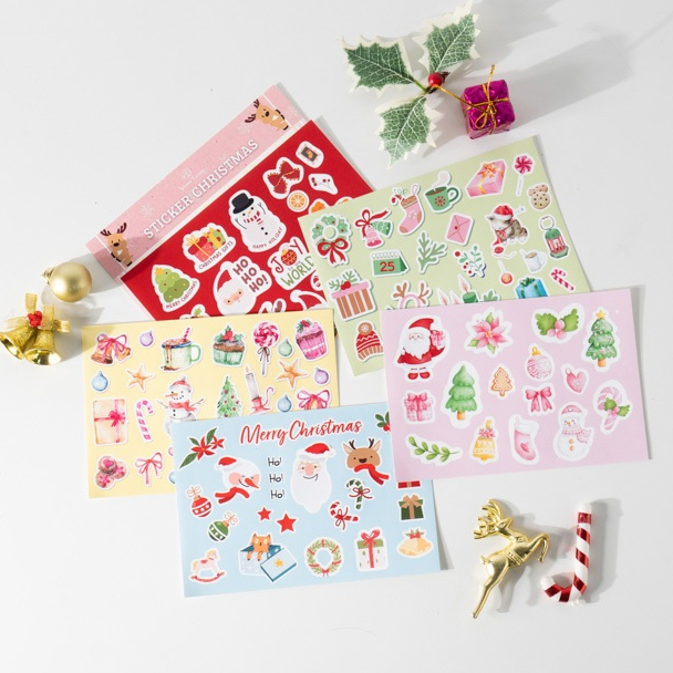 Jual Seruni Living Stiker Merry Christmas Sticker Scrapbook Journaling ...