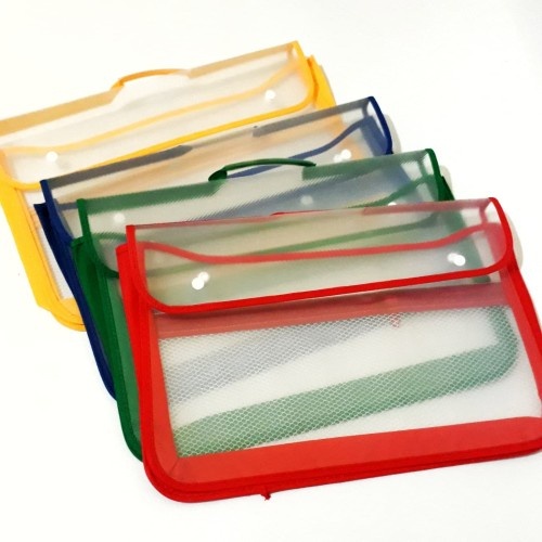 Jual Map Plastik Kancing Transparan Jumbo / Folder Dokumen Jaring ...