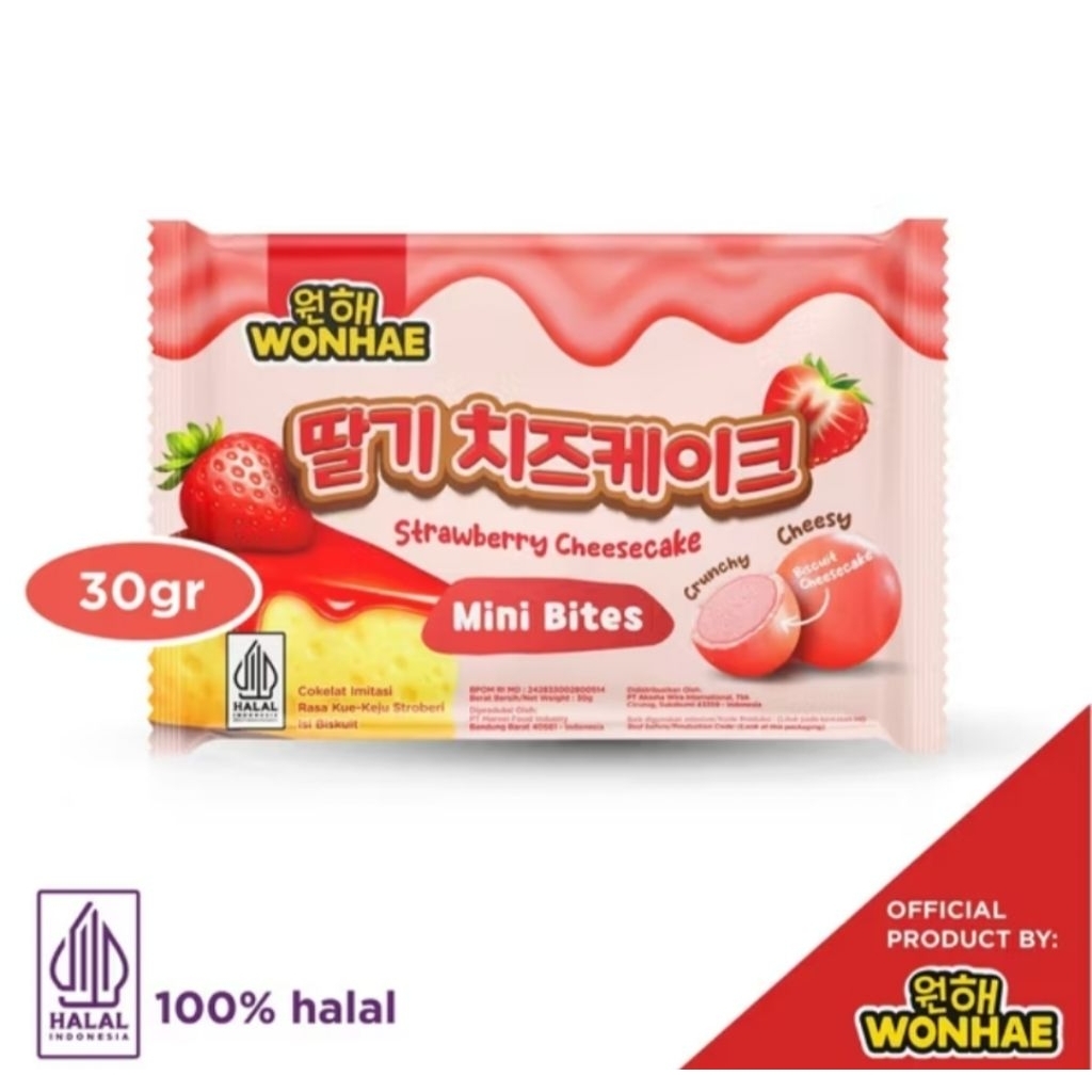 Jual wonhae permen mini bites strawberry 30gr | Shopee Indonesia