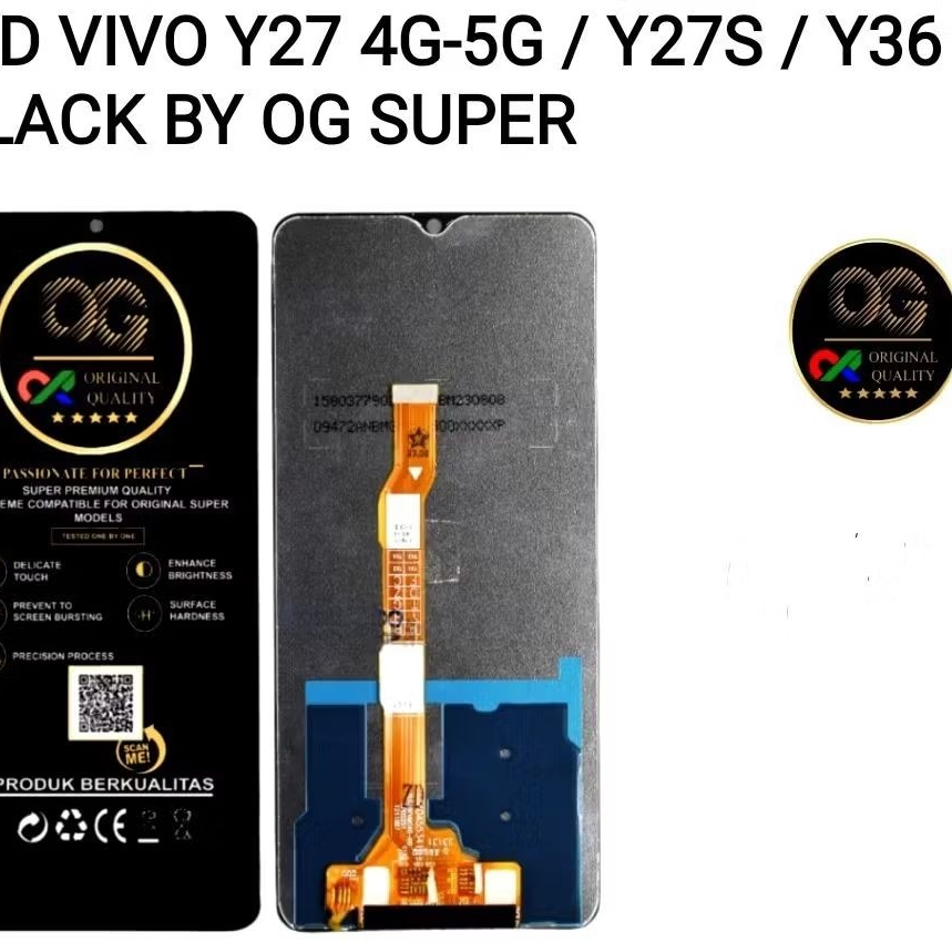 Jual LCD VIVO Y27 4G/5G/Y36/Y27S ORIGINAL BLACK BY OG SUPER | Shopee ...