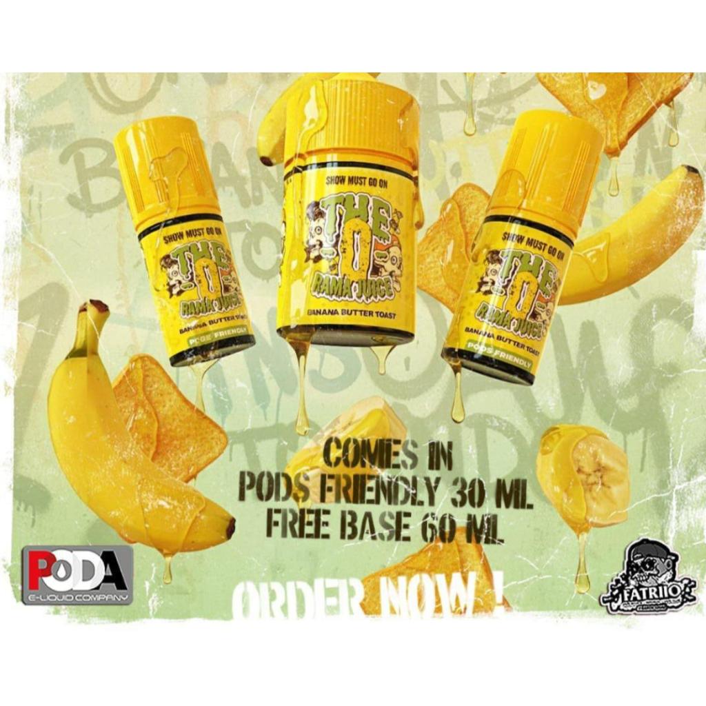 Jual THE O RAMA JUICE V4 BANANA BUTTER TOAST 60ML FREEBASE BY PODA ...