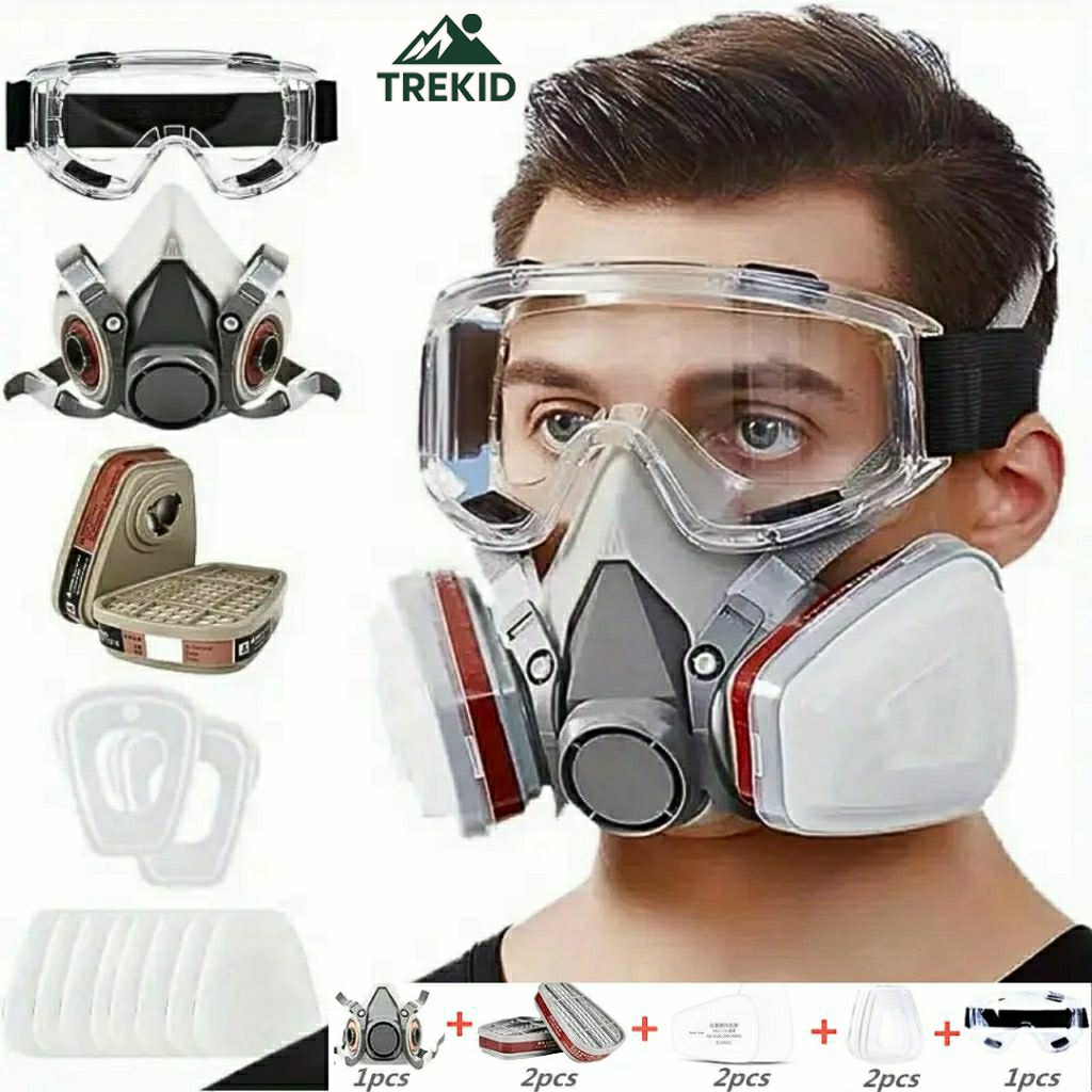 Jual 1Set (15pcs) Masker Gas Respirator Industri Anti Debu & Bahan ...