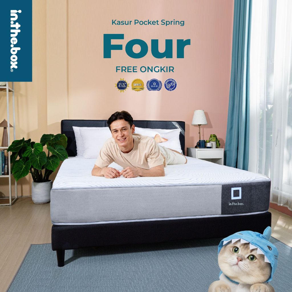Jual In The Box Four Kasur Pocket Spring Tebal 27cm Gratis Bantal ...