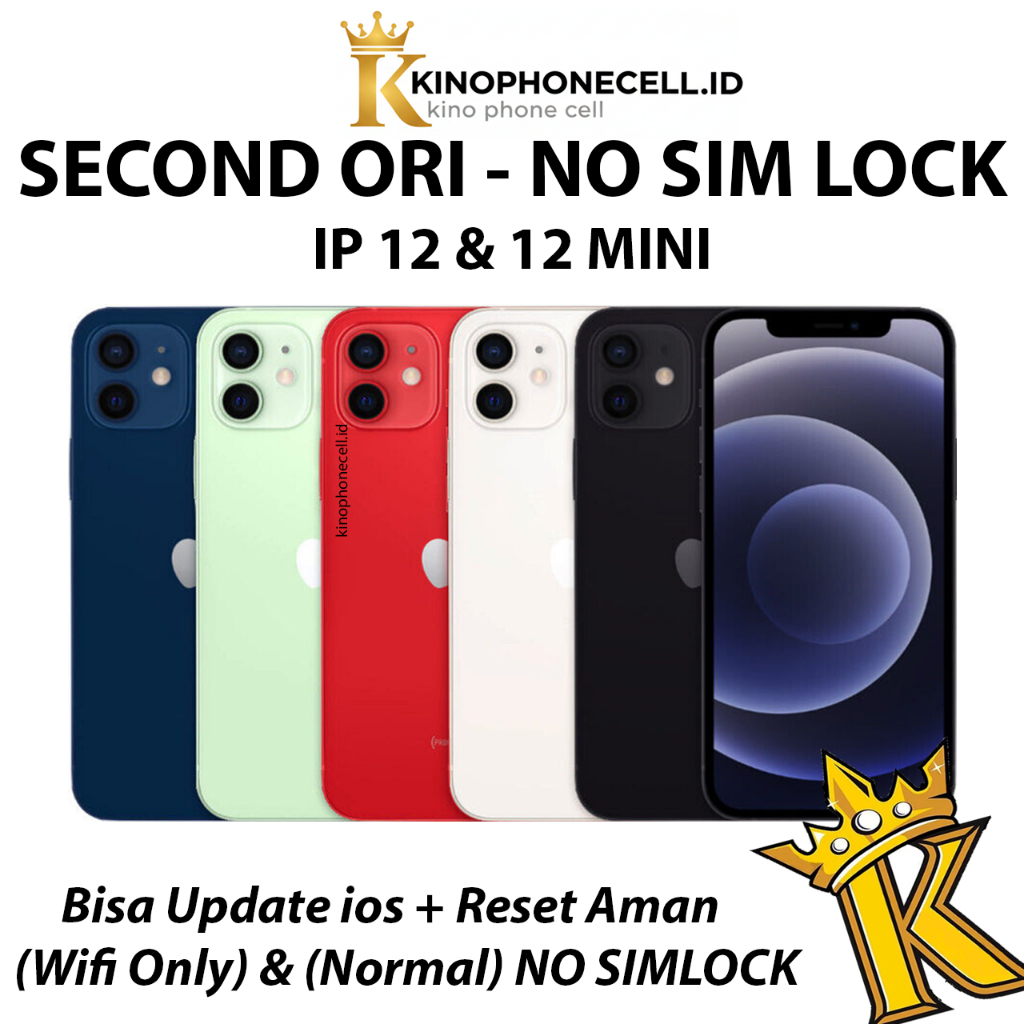 Jual IPHONE 12 64GB/128GB/256GB Second Fullset Mulus LCD Original 100% ...