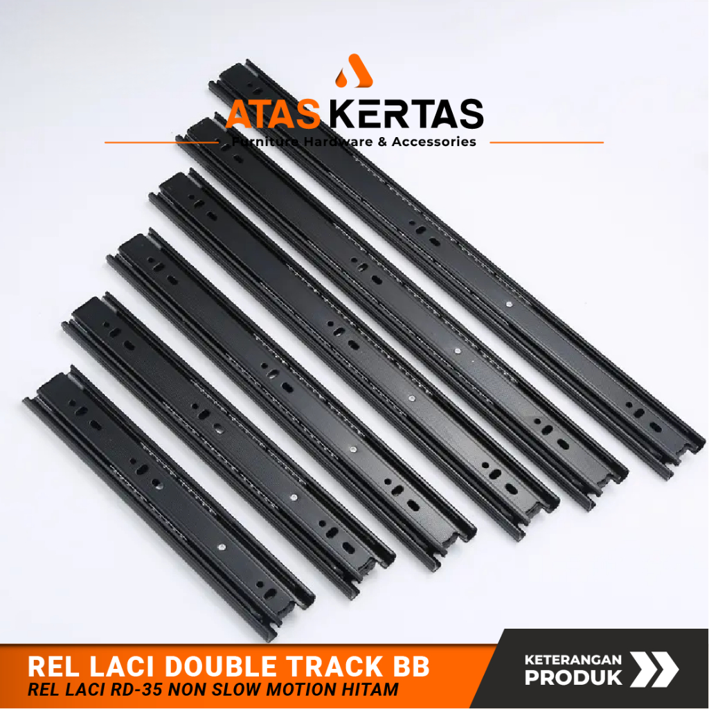 Jual RD-35 rel laci double track full extension standard ball bearing ...