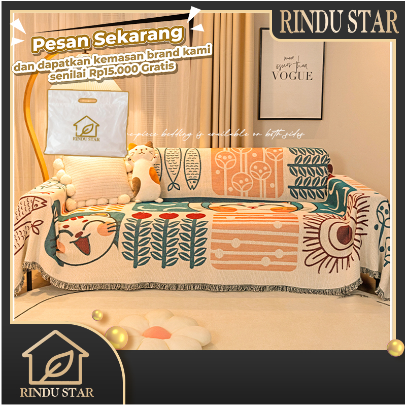 Jual Rindu.Star Cover Sofa sofa cover selimut sarung sofa throw blanket ...