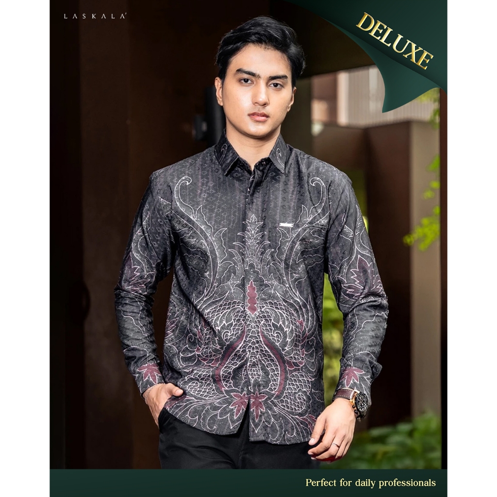 Jual Laskala Batik Premium Madhava Kemeja Batik Pria Slimfit Lengan ...