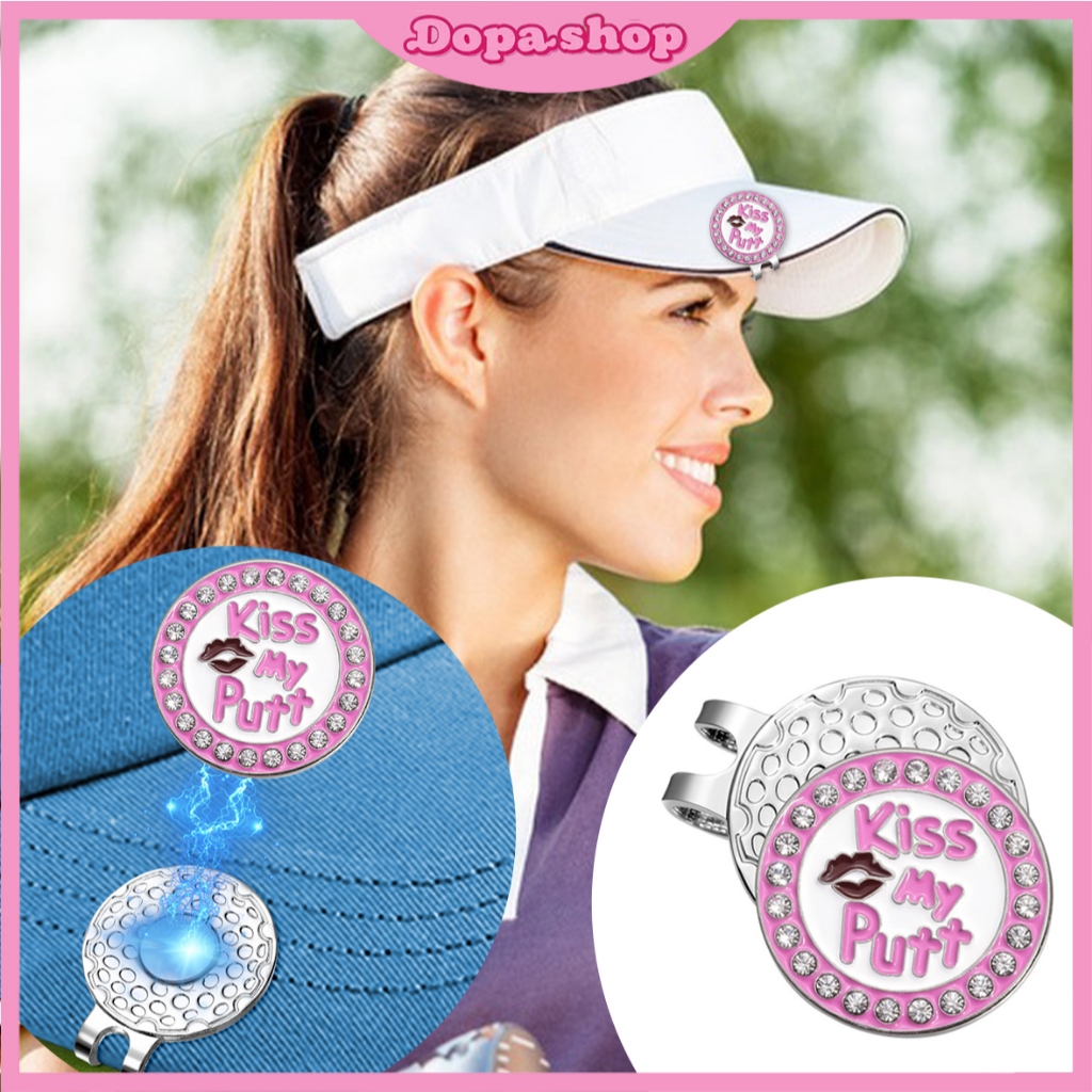 Jual Golf Ball Marker Hat Clip Golf Clip Ball Marker Cap Visor ...