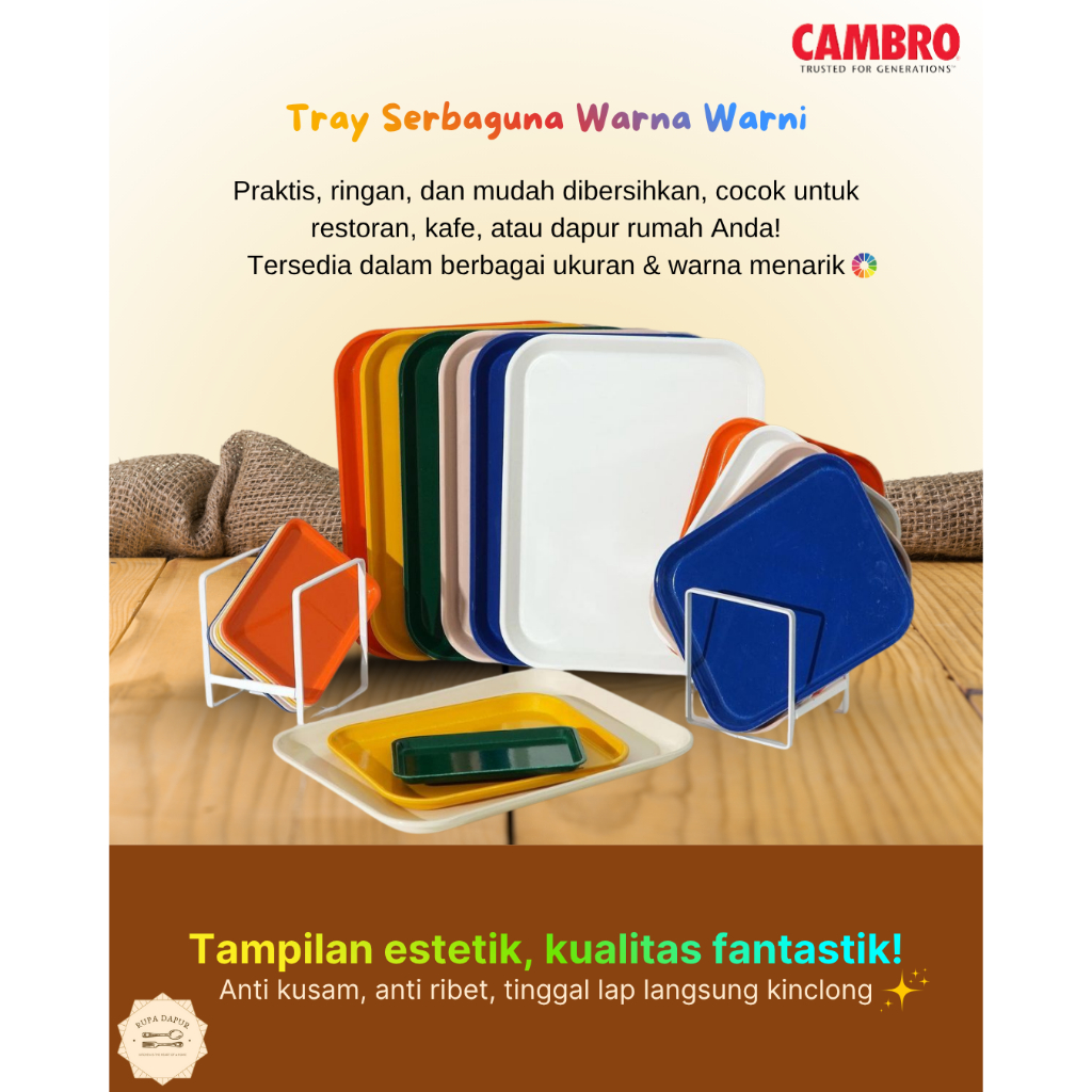 Jual Cambro Serving Tray Rectangular 14 x 18 Inch - Organizer Tray ...