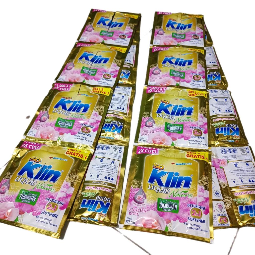 Jual (PAKET 2 RENCENG TOTAL 32 SACHET = 16 PASANG) SO KLIN LIQUID ...