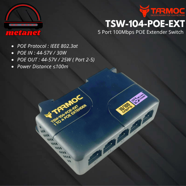 Jual Tarmoc TSW-104/1004-POE-EXT IEEE802.3AF/AT 90W POE EXTENDER Switch ...