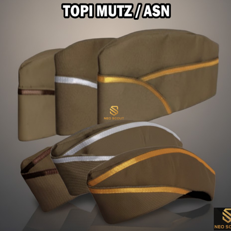 Jual [BELI BERHADIAH] Topi PNS MUTZ MUTS Peci ASN Lis Kuning, Putih ...