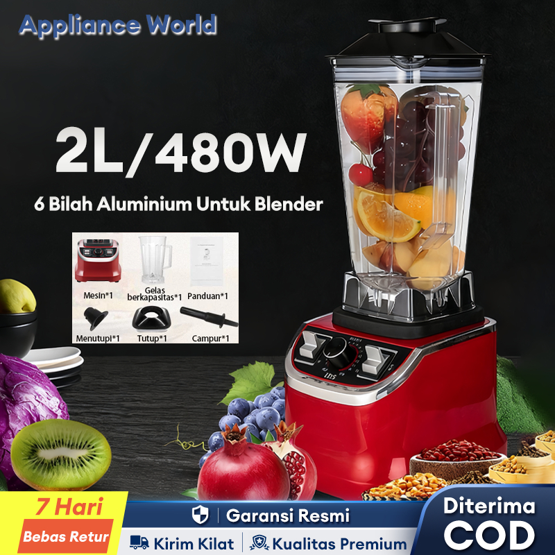 Jual AW Juicer 2L+800ML 6 Pisau 450W Multifungsi Blender Kapasitas ...