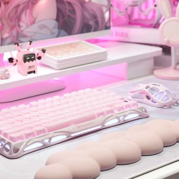 Jual GravaStar Set Up Pinky K1 Sakura Pink Keyboard + M1 Pro Sakura ...