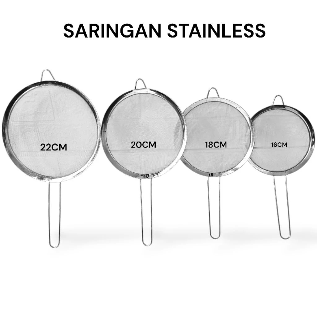 Jual Saringan stainless 16cm - 22 cm / saringan teh dan kopi / saringan ...