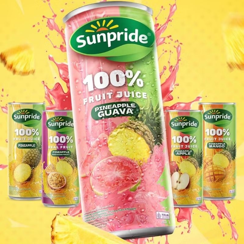 Jual Sunpride 100% Fruit Juice 220ml Jus Buah dalam Kaleng (aneka rasa ...