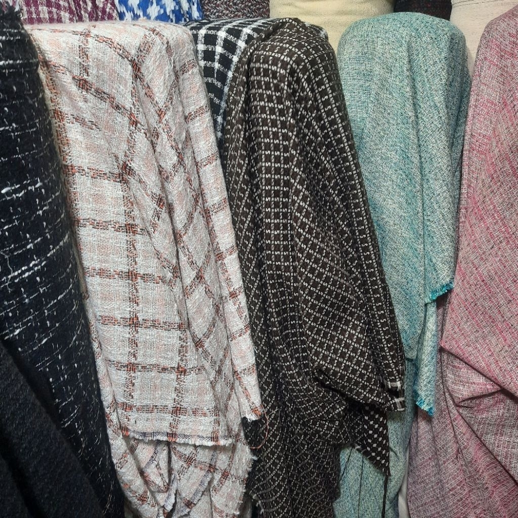 Jual kain tweed acrilik/harga 0,5meter/kain meteran | Shopee Indonesia