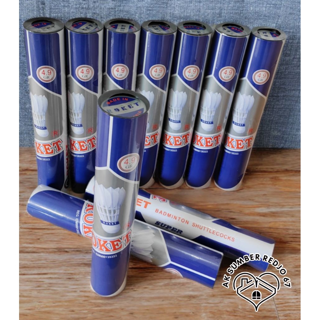 Jual SHUTTLECOCK BADMINTON ROKET BIRU SUPER ORIGINAL | Shopee Indonesia