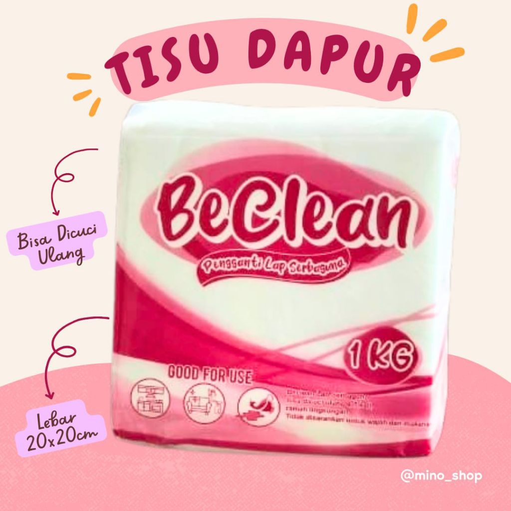 Jual Tisue Dapur Be Clean 1kg / Tisu Serbaguna/ Tisu Pembersih kompor ...