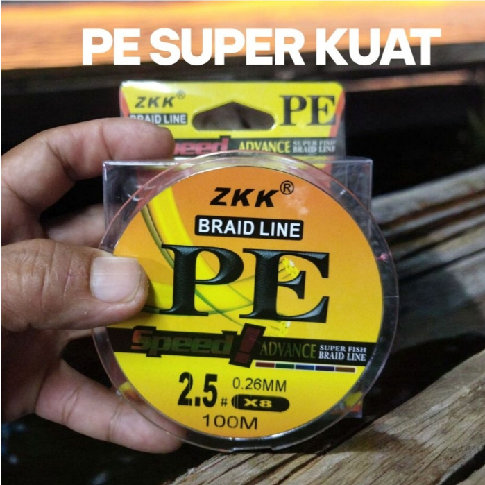 Jual SENAR PE SUPER BRAID LINE ZKK 100 METER MULTI WARNA KUAT DAN TAHAN ...