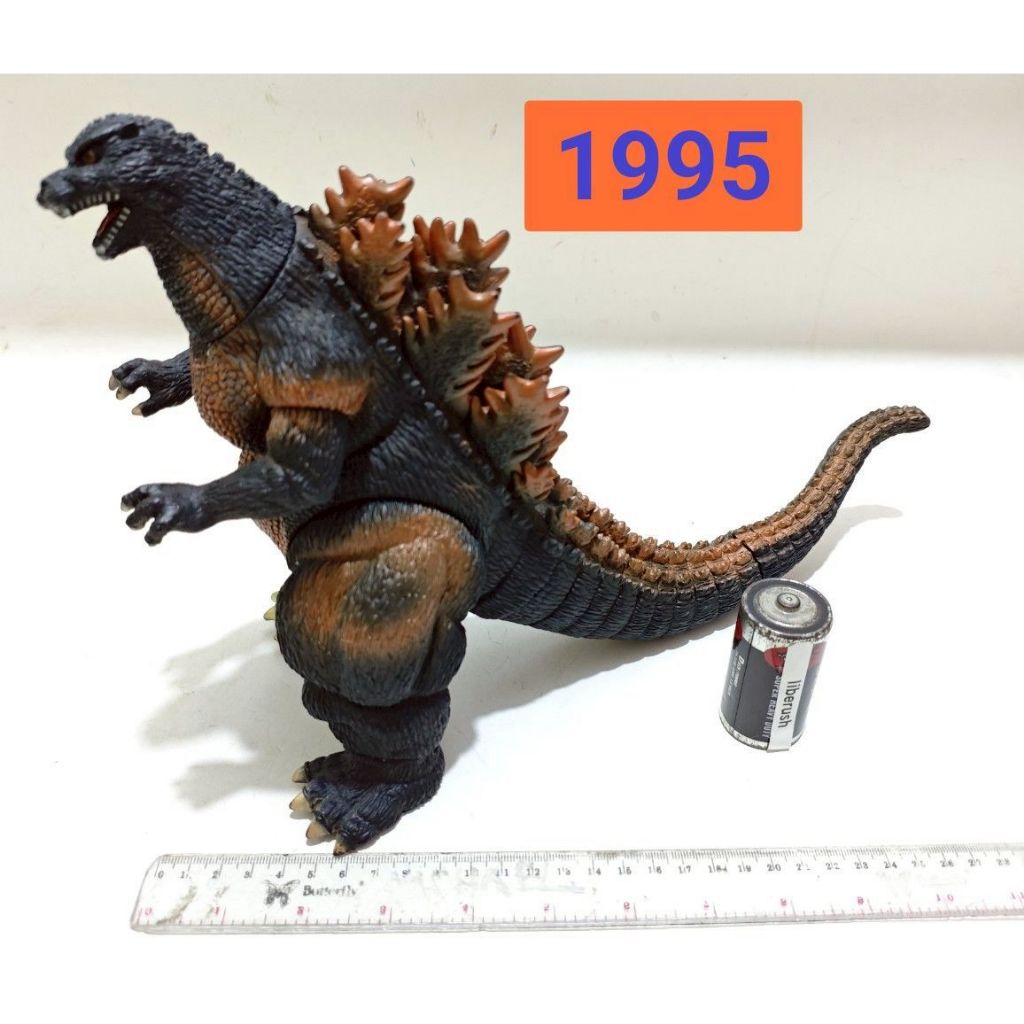 Jual Vintage 1995 toho bandai sofubi burning godzilla meltdown movie ...