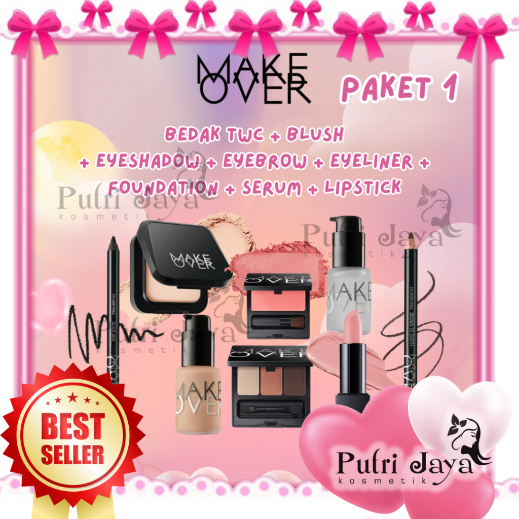 Jual MAKEOVER Paket 1 [ Bundling Paket Hantaran Makeup Lengkap isi 8 ...