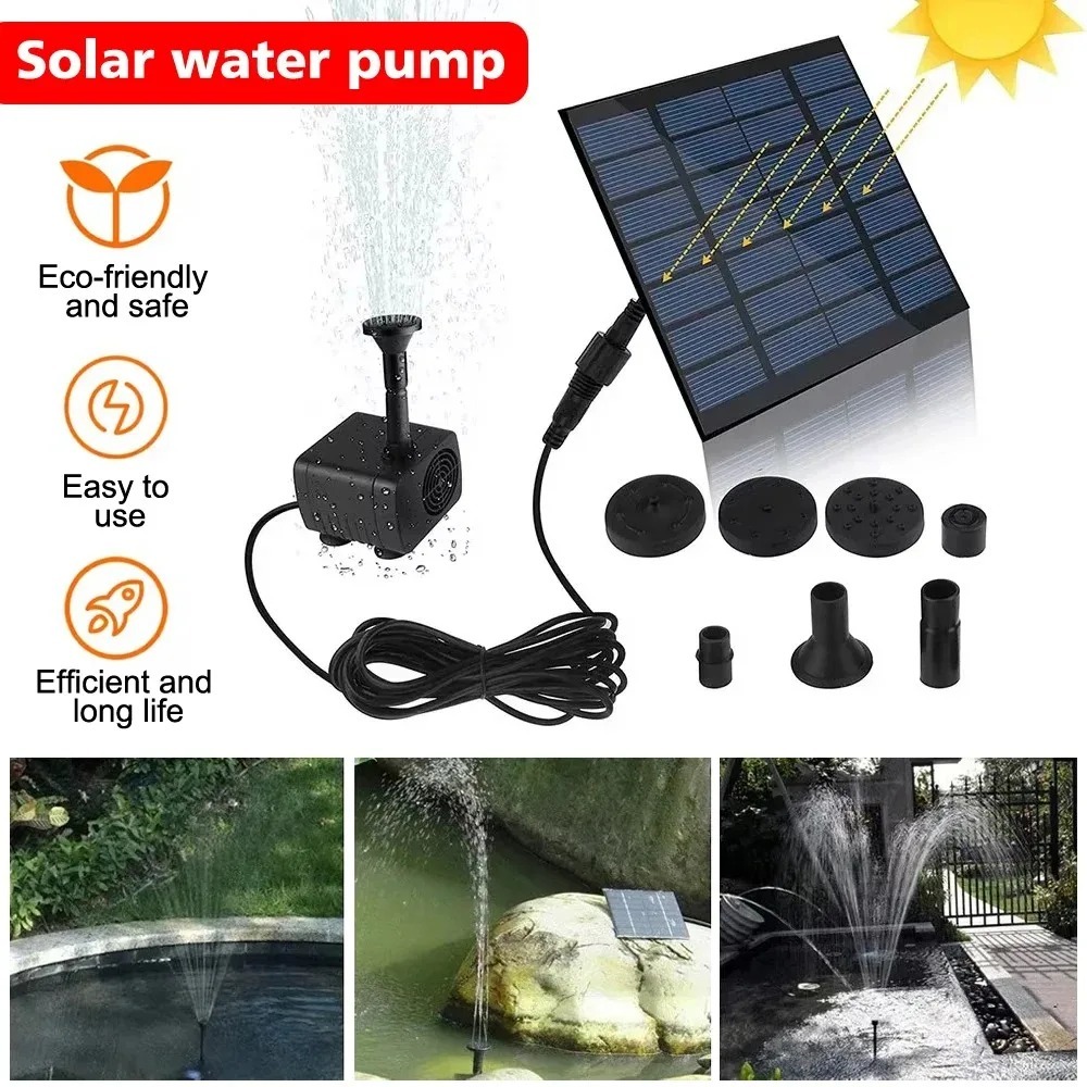 Jual Pompa Air Mancur Tenaga Surya Solar Panel 7V 1.12W 150L/h ...