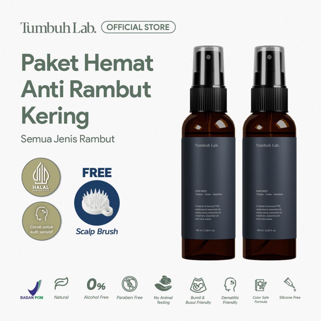 Jual Paket Hemat Hair Mist Anti Rambut Kering 2 Bulan - Tumbuh Lab Hair ...