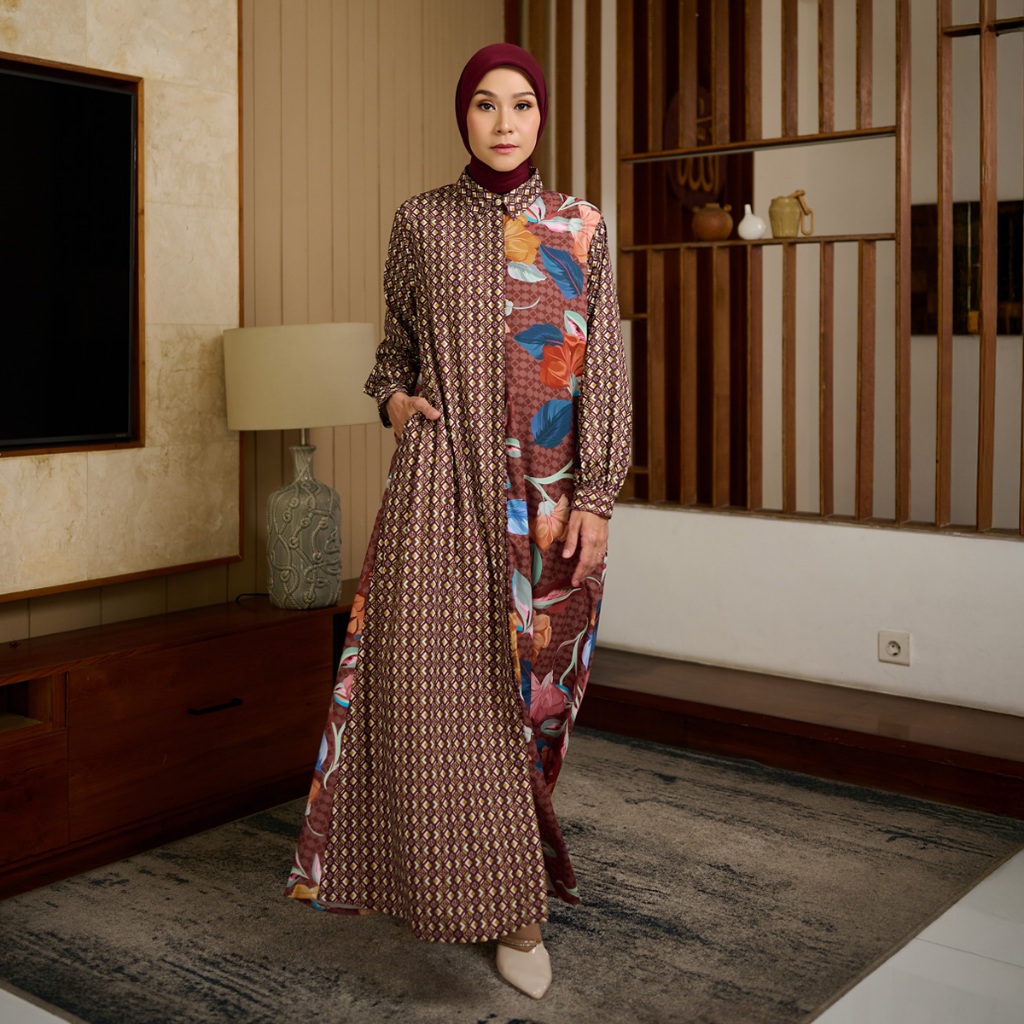 Jual [Raya Collection] ZM Zaskia Mecca - Mavie Gamis - Monogram Rupa ...