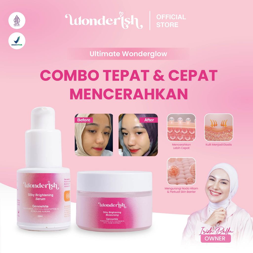 Jual Bundling Wonderish - Serum + Brightening Moisturizer by Irish ...