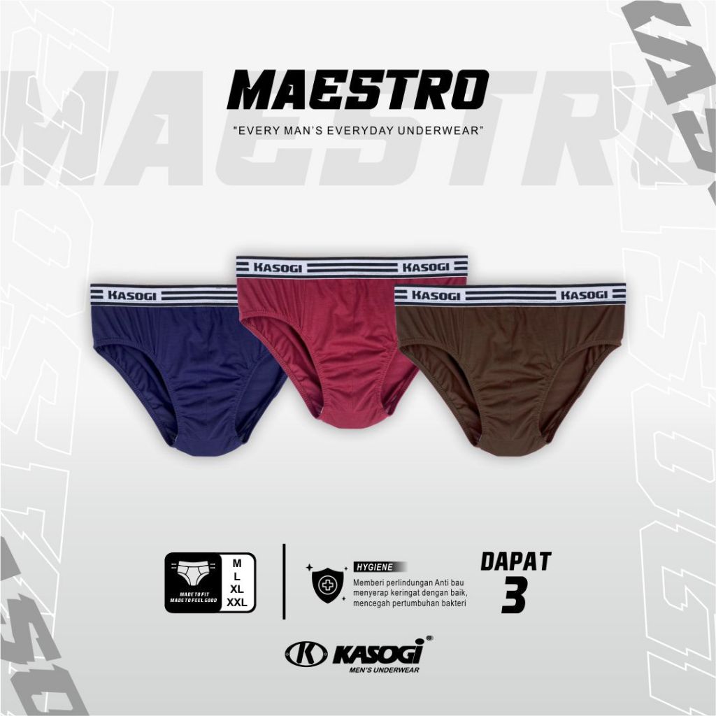 Jual (3 pcs) Kasogi Underwear Maestro Celana Dalam Pria | Murah ...