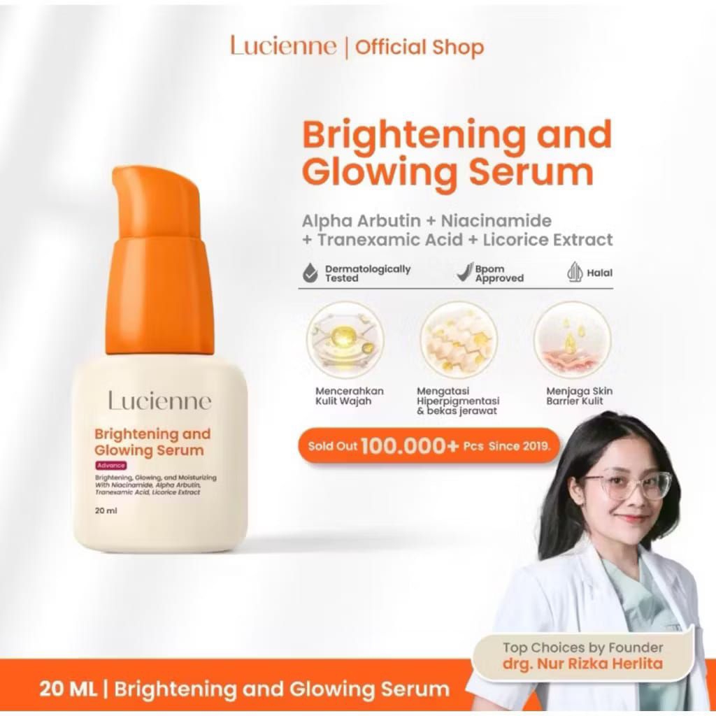 Jual LUCIENNE - Ready Stock Brightening and Glowing Serum 20ml By ...