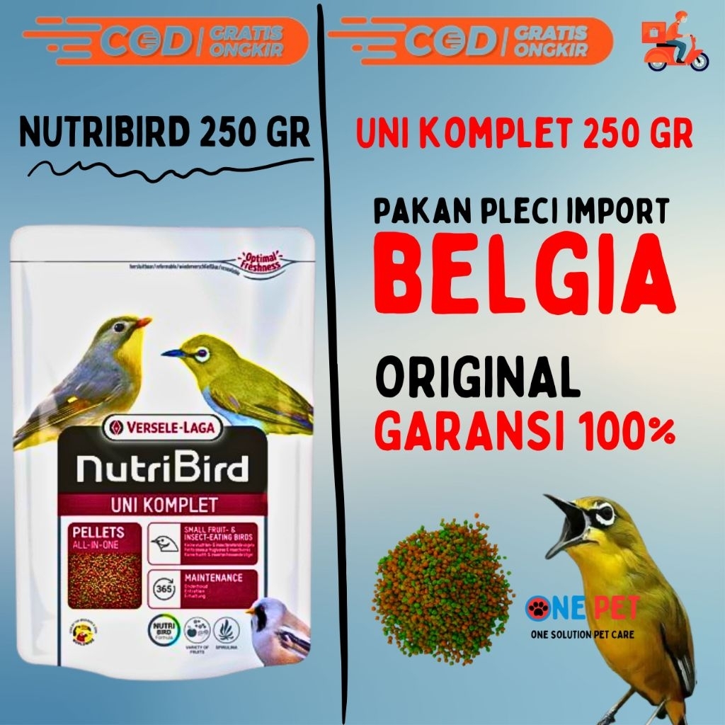 Jual NUTRIBIRD 250 GR - UNI KOMPLIT VERSELAGA PAKAN PLECI DAN BURUNG ...