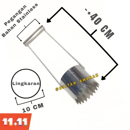 Jual Alat plong pelubang plastik mulsa diameter 10 cm STAINLESS ...