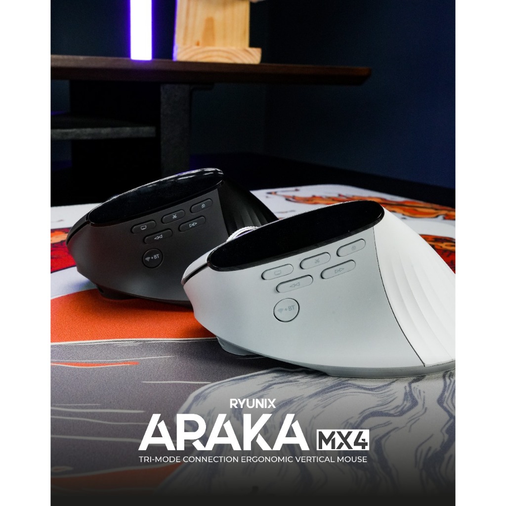 Jual RYUNIX Mouse Araka MX4 Ergonomic Vertical Triple Connection PAW ...