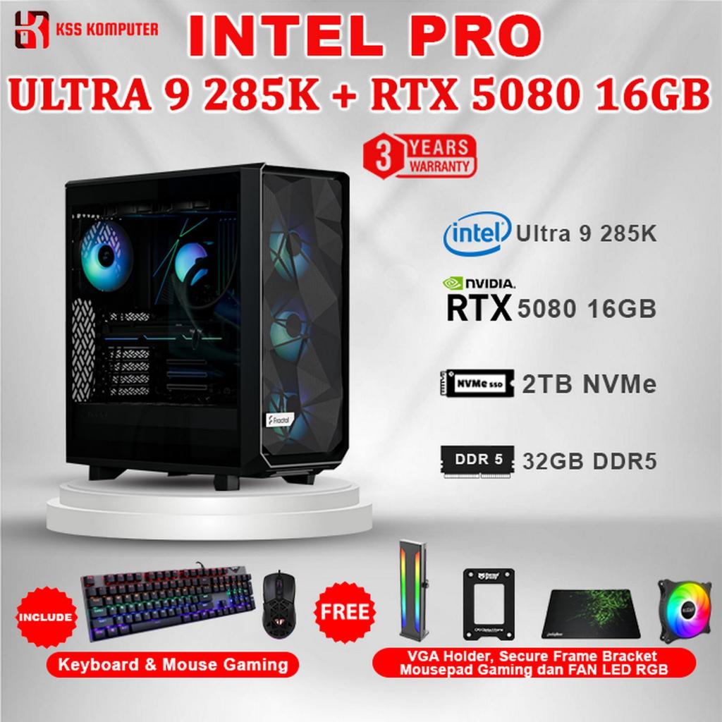 Jual Baru CPU PC Monster Gaming Core Ultra 9 285k + RTX 5080 16GB + SSD ...