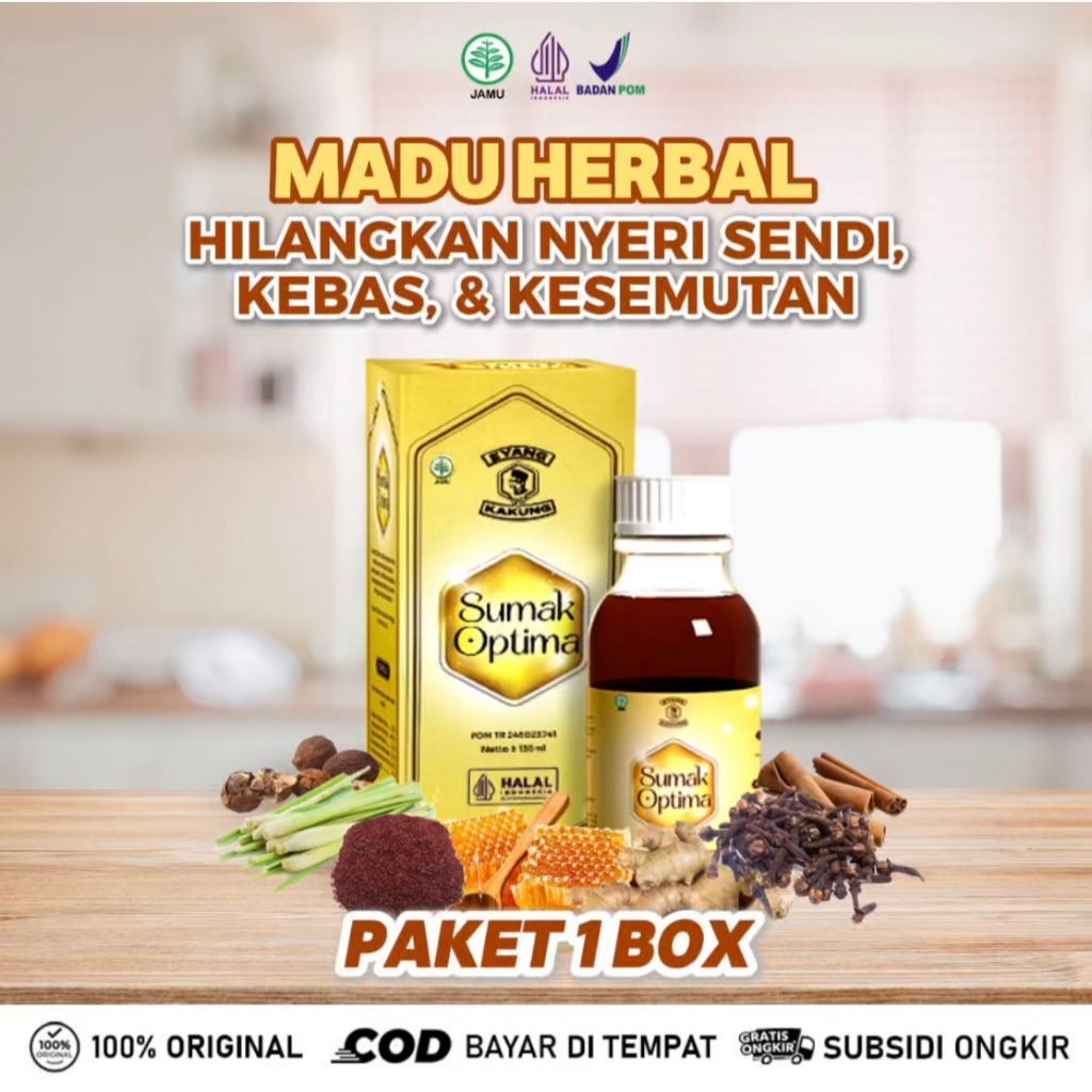 Jual Sumak Optima Madu Herbal Ampuh Atasi Kebas Kesemutan Nyeri Sendi ...