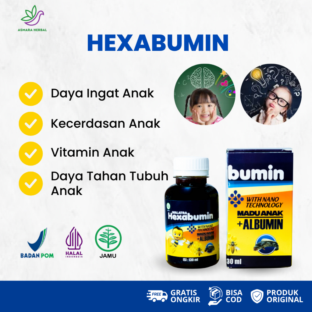 Jual Hexabumin Walatra Vitamin Daya Ingat Kecerdasan Anak Daya Tahan ...