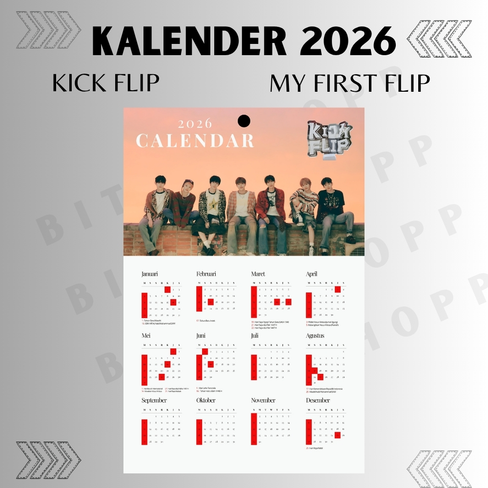 Jual 2026 KALENDER KICK FLIP MY FIRST LAMINASI 2SISI IDOL KPOP ...