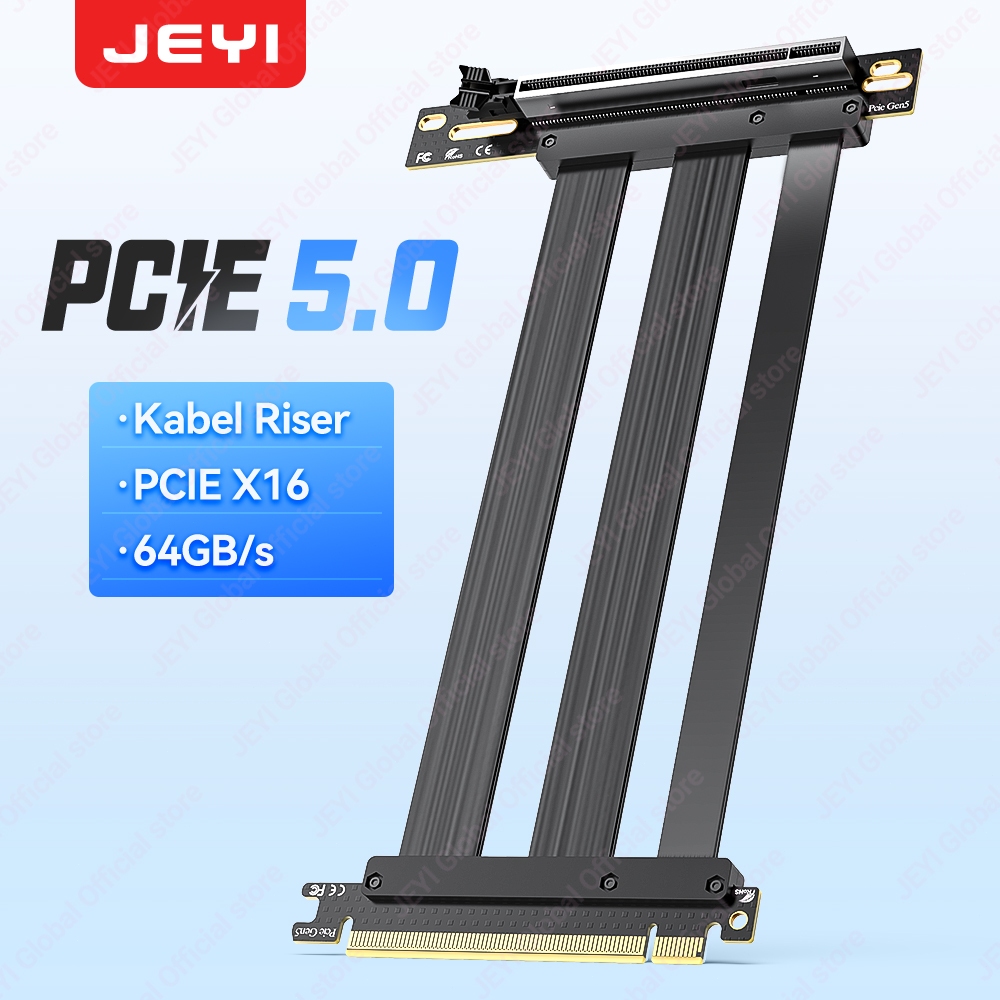 Jual JEYI Kabel Riser PCIe 5.0 X16 - Kabel Ekstensi GPU Gen 5 untuk ...