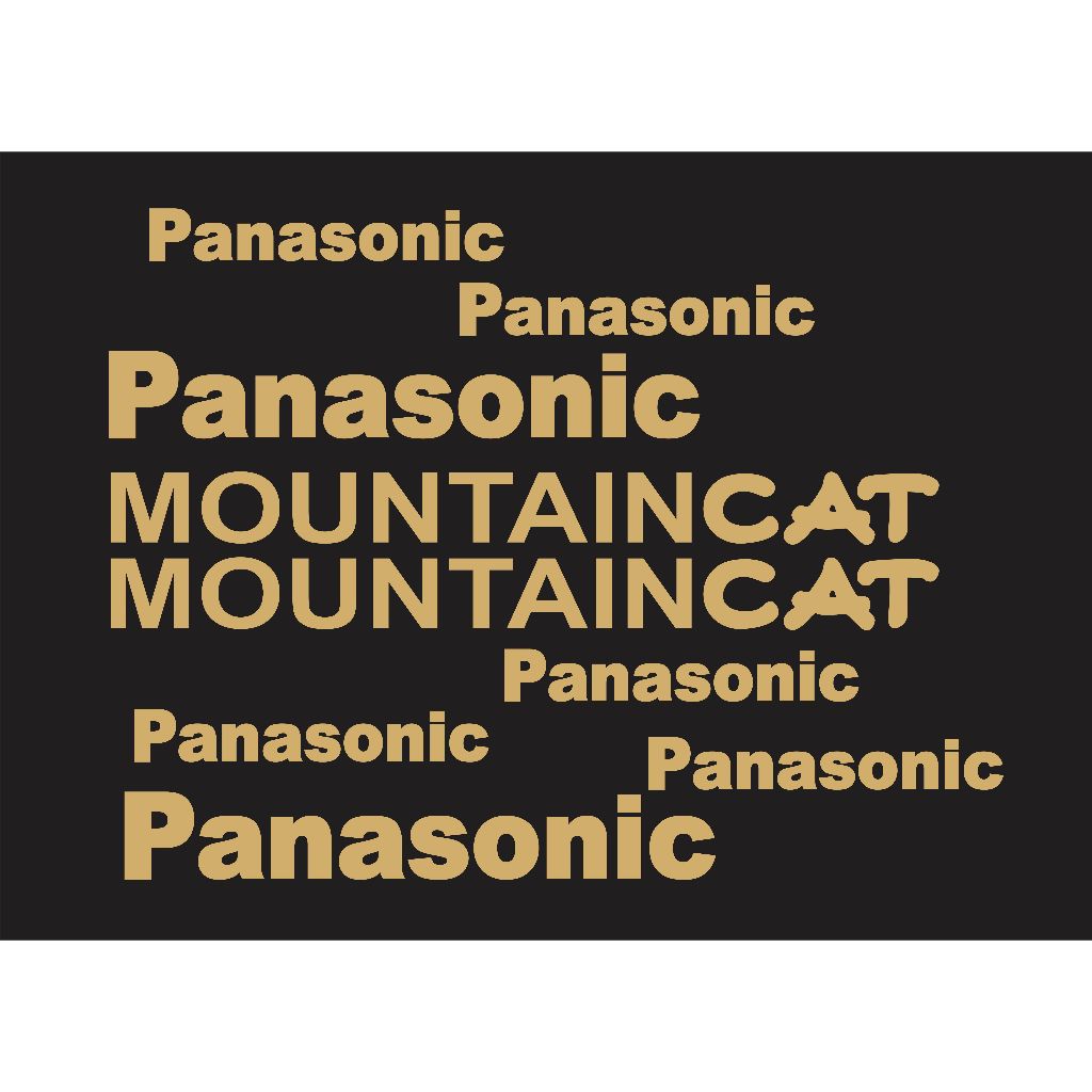 Jual stiker decal sepeda panasonic montain cat cutting | Shopee Indonesia