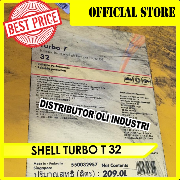 Jual SHELL TURBO T 32 ( Free Ongkir - Drum 209 L ) | Shopee Indonesia