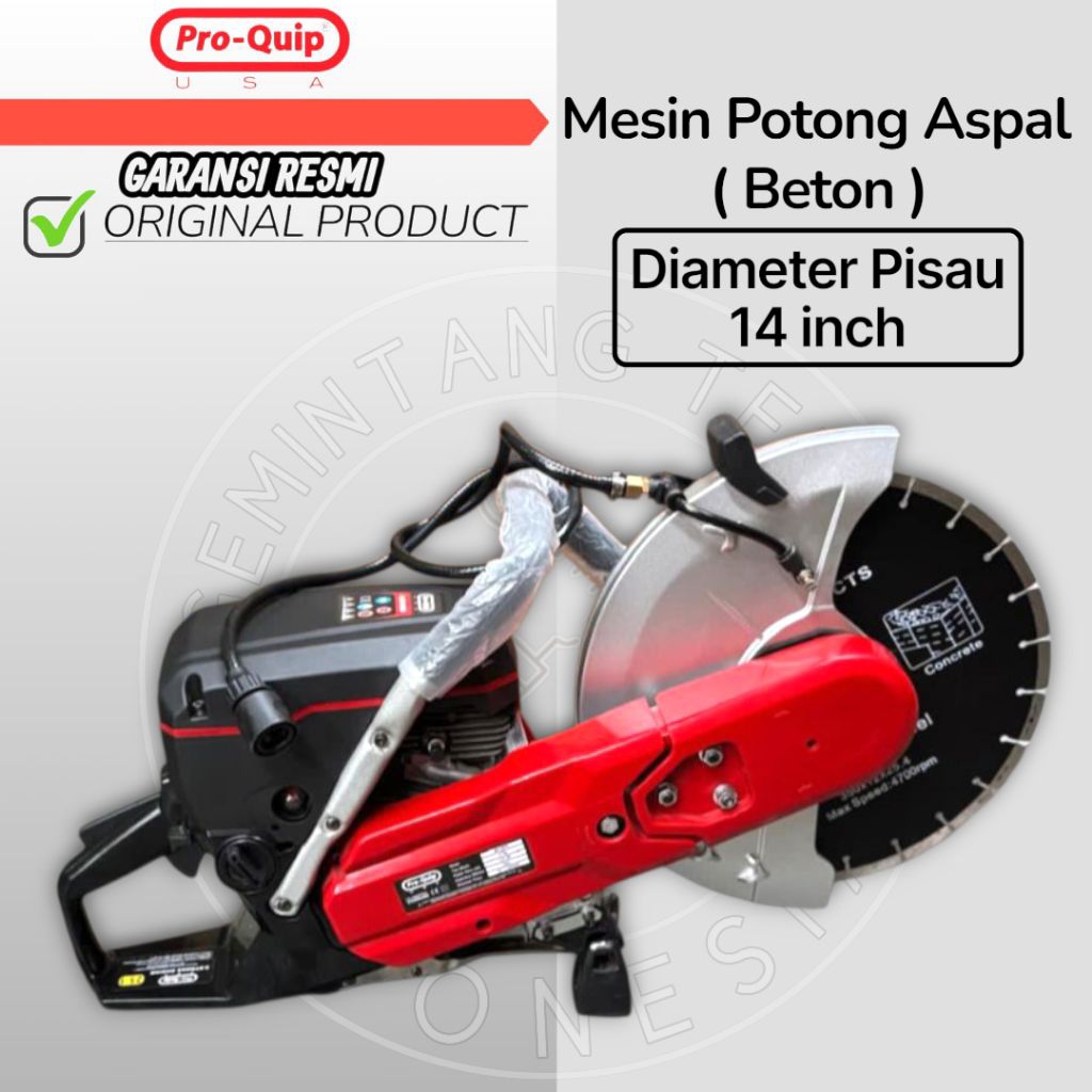 Jual Mesin Potong Aspal Beton Batu 14 inch PRO-QUIP QCC800 / Concrete ...