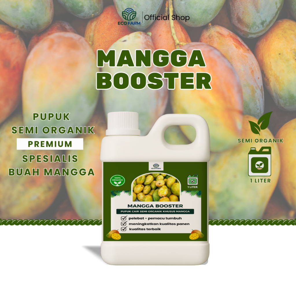 Jual ECOFARM - BOOSTER MANGGA 1 Liter - Pupuk organik Cair dan ZPT ...