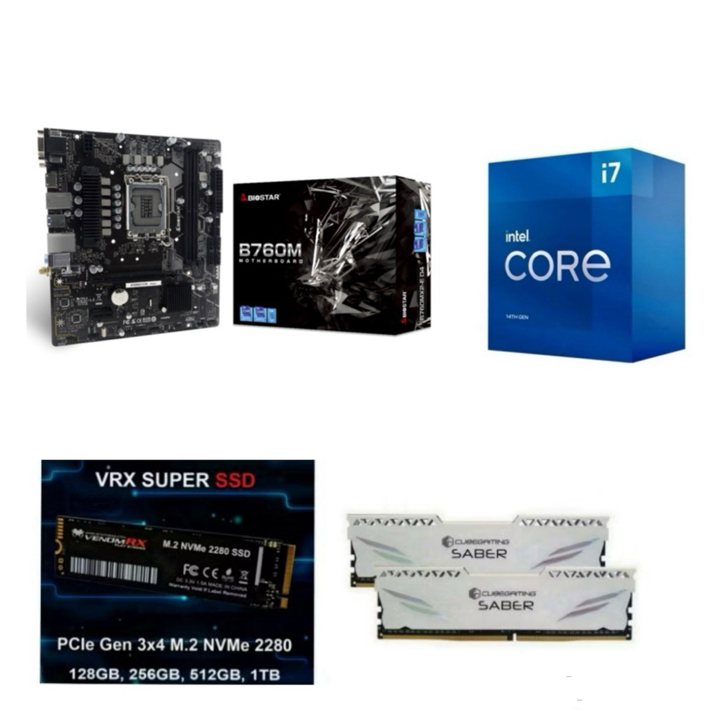 Jual Paket Processor Intel Core i7 14700F Box Gen 14 LGA 1700 DDR4 B760 ...