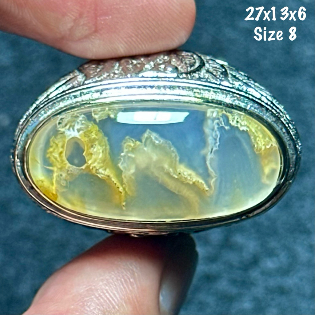 Jual Cincin Batu Akik Natural Baturaja Lafadz Allah Emas 3D Aquarium ...