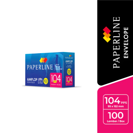 Jual 1 SLOP / 5 PAK ENVELOPE / AMPLOP PAPERLINE 104 (1 PAK) 95 x 152MM ...