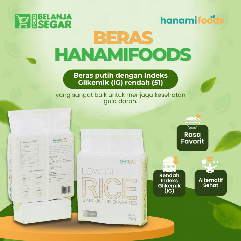 Jual Beras Putih Premium HanamiFoods 2kg - Beras Diabetes | Shopee ...