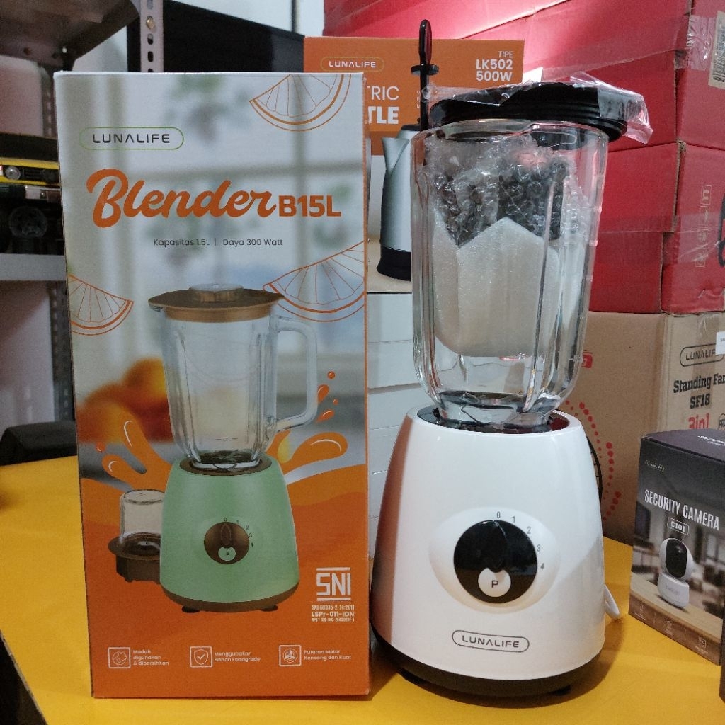 Jual Blender serba guna bahan kaca tebal 300W free mini chopper B15L ...